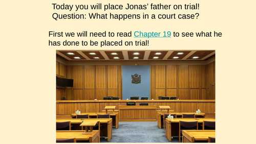 The Giver Chapter 19 - Jonas' Father on trial | Teaching Resources