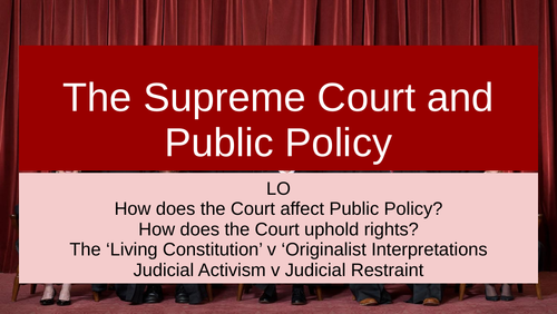 The US Supreme Court: Rights protection | Teaching Resources