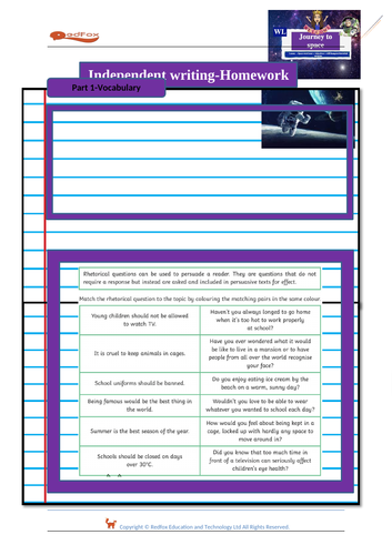 Creative Writing Lesson-Journey into Space | Teaching Resources