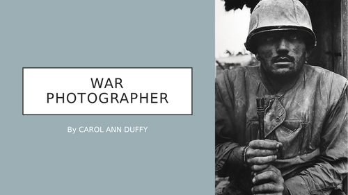 Teaching English: Poetry - Carol Ann Duffy 'War Photographer ...
