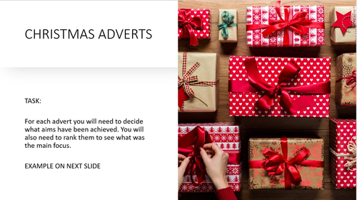 Christmas Advert Lesson | Teaching Resources