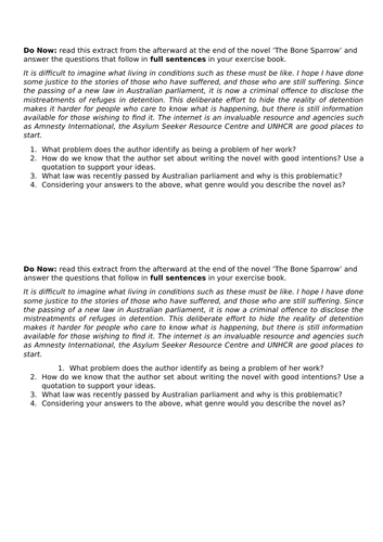 The Bone Sparrow teaching resources bundle | Teaching Resources