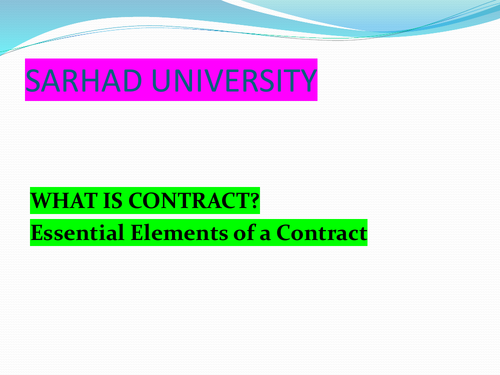What is CONTRACT- Types of Contract and Essential Elements of a ...