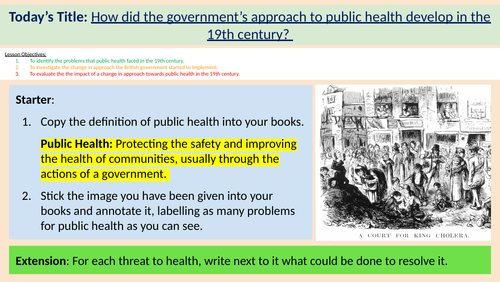 L6: 18th & 19th century Public Health (MTT GCSE Edexcel) | Teaching ...