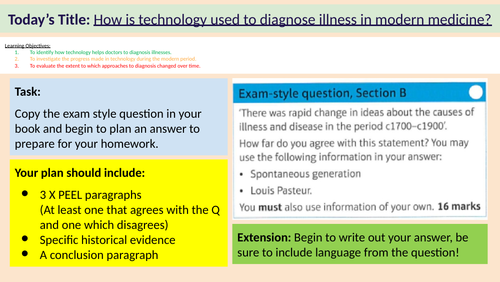 MTT History GCSE - Modern Medicine (7 lessons + mini fact test) Edexcel ...