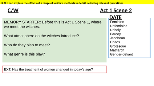 Macbeth Act 1 Scene 2 Analysis Lesson | Teaching Resources