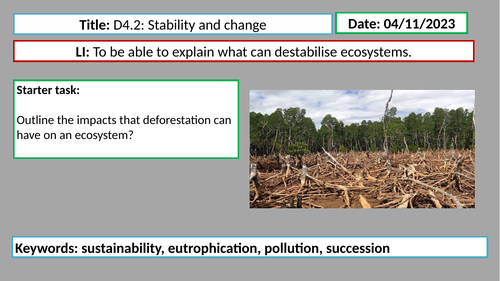 IB Biology D4.2: Stability and change (first exams in 2025) | Teaching ...