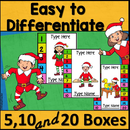 Elf Behavior Reward Punch Cards - EDITABLE - Christmas Elves Sitting on ...