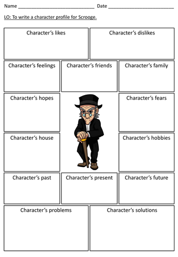 Scrooge A Christmas Carol - Describe the Character / Description ...