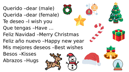 Spanish Christmas Card | Teaching Resources