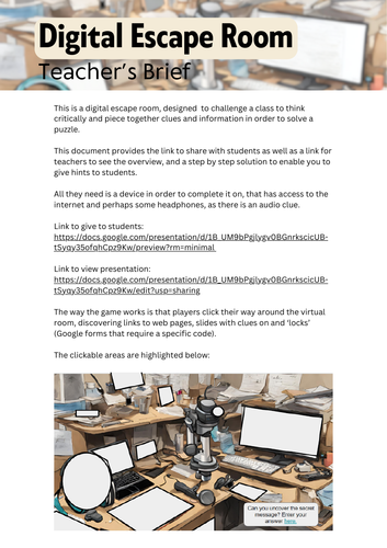 Digital Escape Room (Fun Biology!) | Teaching Resources