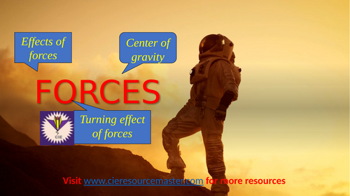 IGCSE PHYSICS TOPIC 1: FORCE & MOTION | Teaching Resources