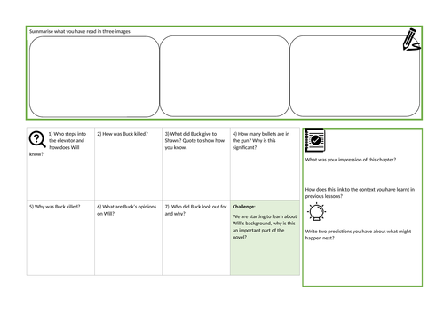 Long Way Down Chapter Comprehension Worksheets | Teaching Resources
