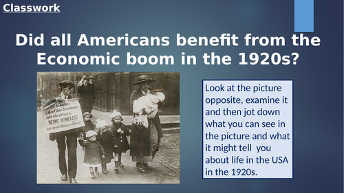 Did all Americans benefit from the 1920s Economic Boom? | Teaching ...