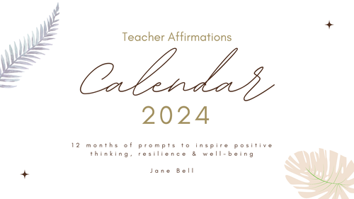 Teacher Affirmations Calendar 2024 | Teaching Resources