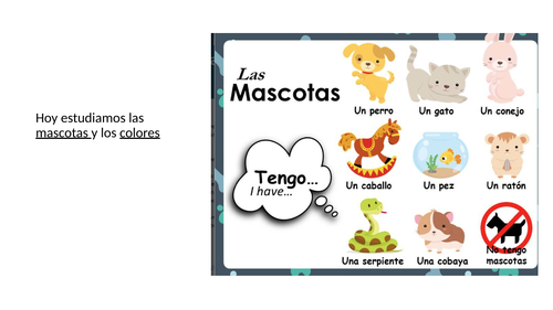 Year 7 Las mascotas + los colores PPT lesson and exercises + a song ...