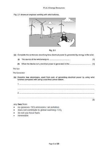 Energy Resources | Teaching Resources