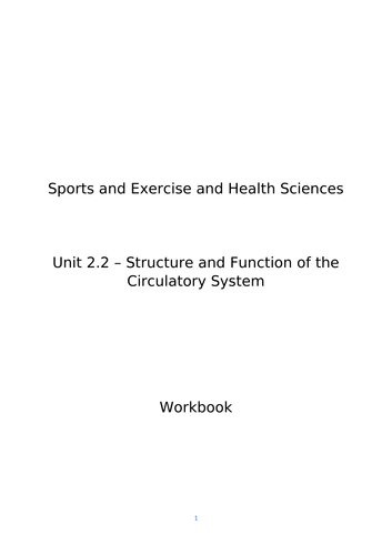 IB SEHS - Unit 2.2 - The Cardiovascular System | Teaching Resources