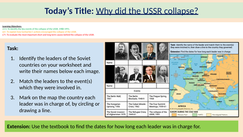 BUNDLE TOPIC 3 OF SUPER POWER RELATIONS & COLD WAR GCSE HISTORY EDEXCEL ...