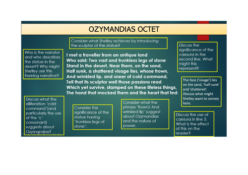 Teaching English: Poetry - Shelley 'Ozymandias' | Teaching Resources