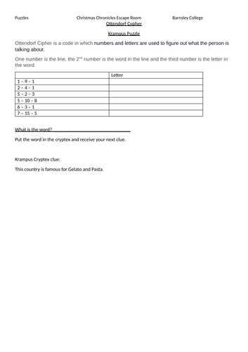 The Christmas Chronicles Escape Room | Teaching Resources