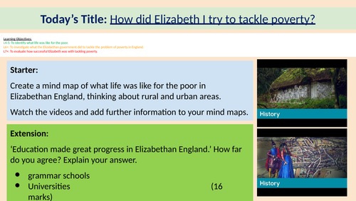 L3: Elizabeth I & Poverty (2 lessons) (GCSE History EEE Edexcel ...