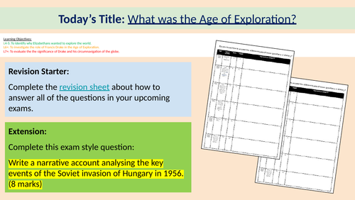 L4: Elizabeth I - Age of Exploration (GCSE History EEE Edexcel ...