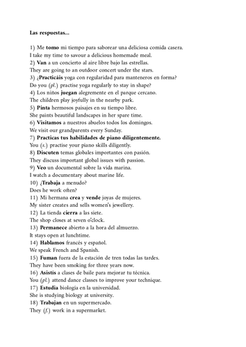 The Present Tense in Spanish / El presente - Complete Guide | Teaching ...