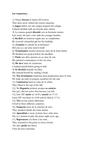 The Preterite Tense in Spanish / El préterito - Complete Guide ...