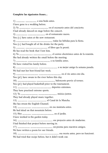 The Perfect Tenses in Spanish / El perfecto - Complete Guide | Teaching ...