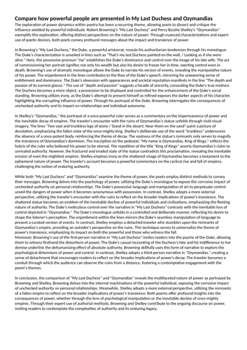 Power and Conflict 10 Model Responses | Teaching Resources