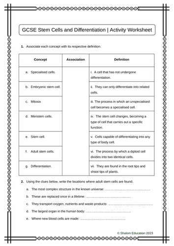 AQA GCSE Cell Biology Pack - 21 Activity Worksheets | Teaching Resources