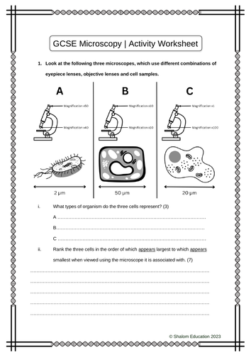 AQA GCSE Cell Biology Pack - 21 Activity Worksheets | Teaching Resources