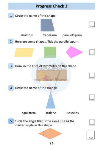 Level 1 Functional Skills Maths - 2D Shapes Workbook | Teaching Resources