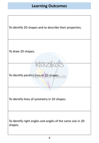 Level 1 Functional Skills Maths - 2D Shapes Workbook | Teaching Resources