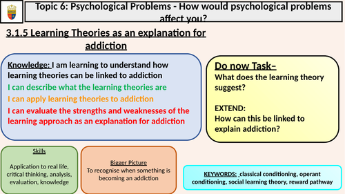 Edexcel GCSE Psychology 9-1 - Psychological Problems - Learning ...