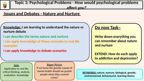 Edexcel GCSE Psychology 9-1 - Psychological Problems - Issues and ...