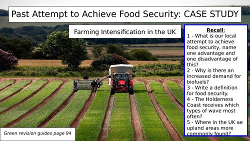 Past attempt to achieve food security: Intensive farming UK | Teaching ...
