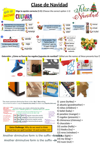 SPANISH XMAS LESSON -EASY TL SLTFRIENDLY | Teaching Resources
