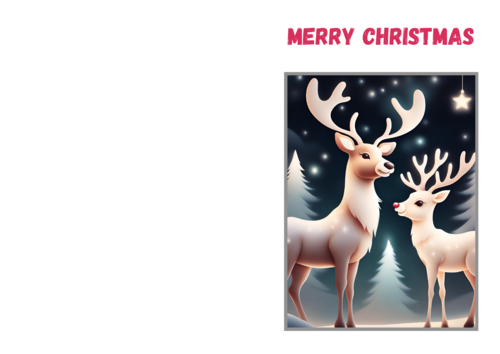 Six Christmas Cards to Print, Holiday season, A4 (8.3" x 11.7 ...