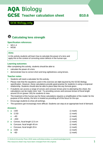 B10.6 Common problems of the eye | Teaching Resources