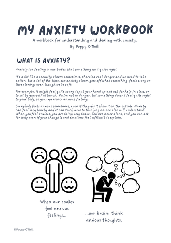 Mini Anxiety Workbook by Poppy O'Neill | Teaching Resources