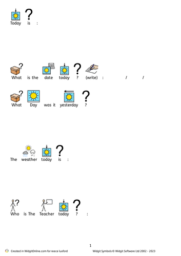 Morning Communication Activity | Teaching Resources