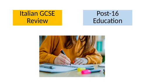 Italian GCSE Post-16 Education | Teaching Resources
