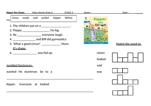 ORT Level 3 - Worksheets to support reading books | Teaching Resources