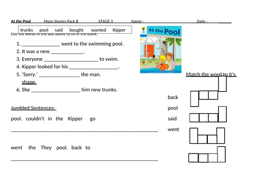 ORT Level 3 - Worksheets to support reading books | Teaching Resources