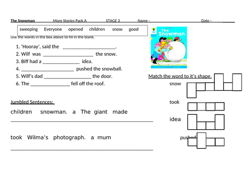 ORT Level 3 - Worksheets to support reading books | Teaching Resources