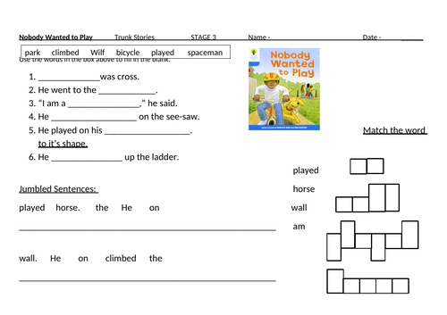 ORT Level 3 - Worksheets to support reading books | Teaching Resources