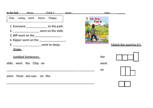 ORT Level 2 - More worksheets to support reading books | Teaching Resources