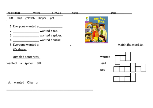 ORT Level 2 - More worksheets to support reading books | Teaching Resources
